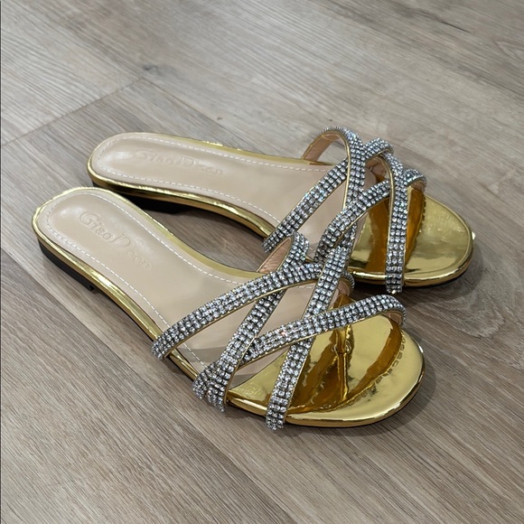 Giao Deen | Shoes | New Womens Giao Deen Rhinestone Slide Sandals ...